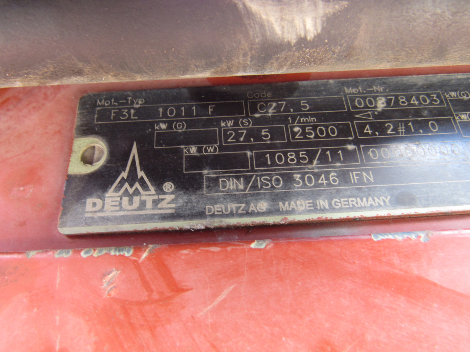 Eastern Triangle Enterprises LLC E-Store. 2003 Deutz F3L1011F Engine ...